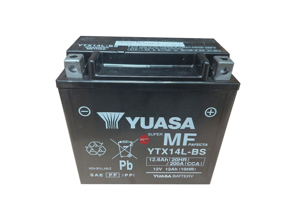 Yuasa YTX14L-BS Non-DG Factory Sealed Battery THS Moto NZ