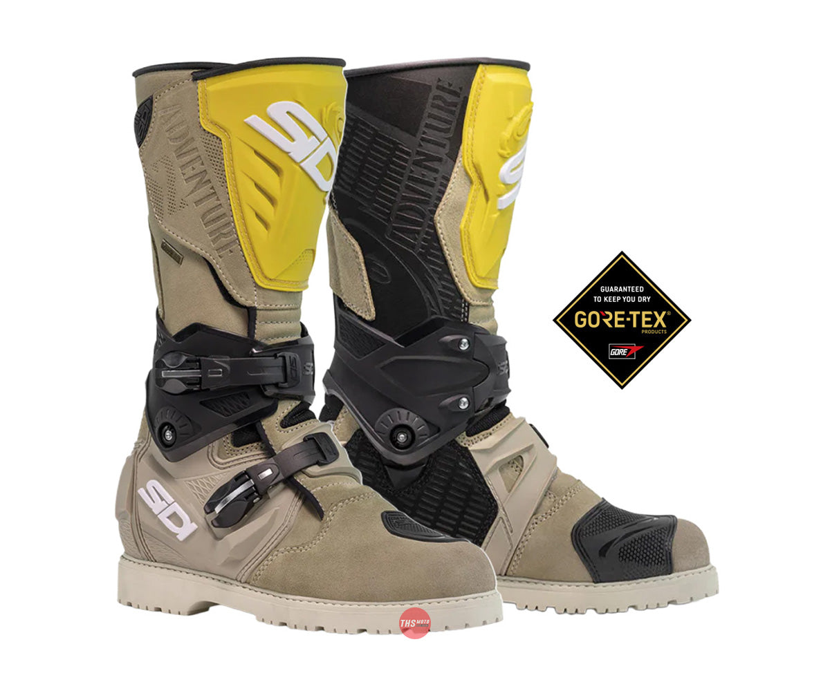 Sidi Adventure 2 Gore-tex Boots Sand Ochre Size EU 42 THS Moto NZ