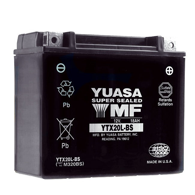 Yuasa YTX20L-BS Battery - Factory Activated Not Dg THS Moto NZ