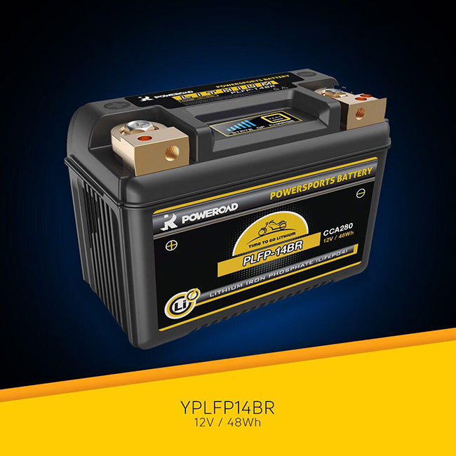 Poweroad PLFP-14BR Lithium Ion 280CCA 8-16Ah Battery THS Moto NZ