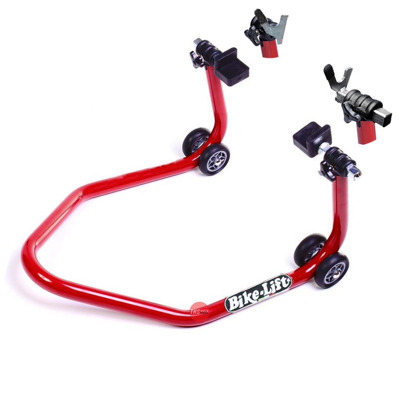 Bike Lift RS-17 Rear Motorcycle Stand Both Rubber and V Cursors Red THS ...